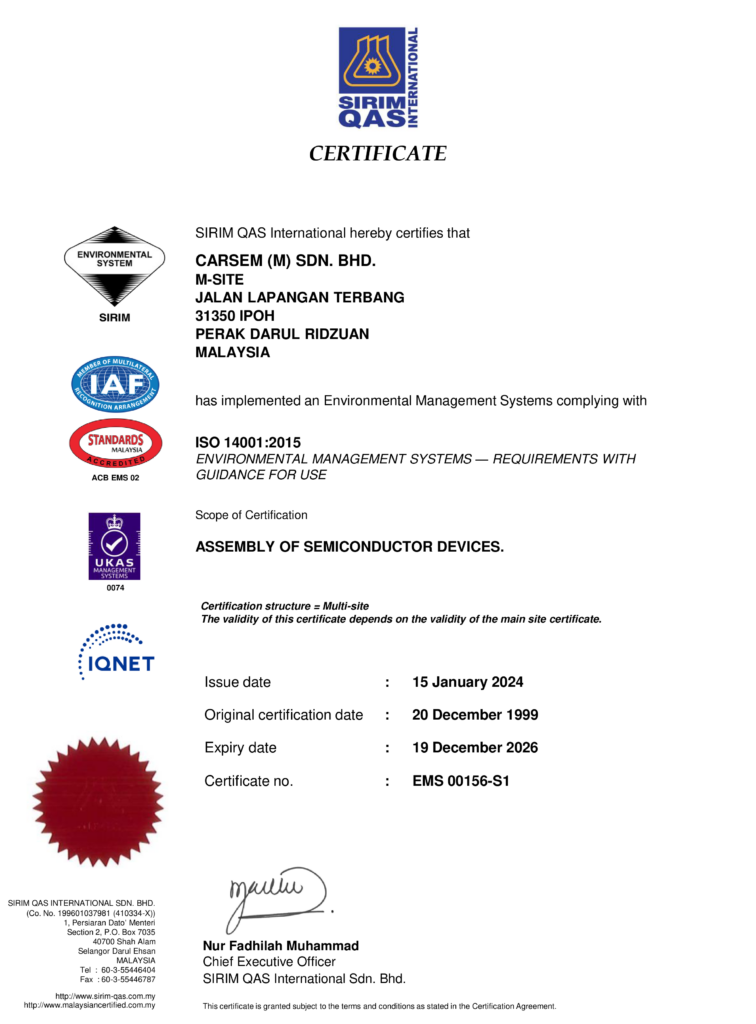 Quality - Carsem (M) Sdn Bhd