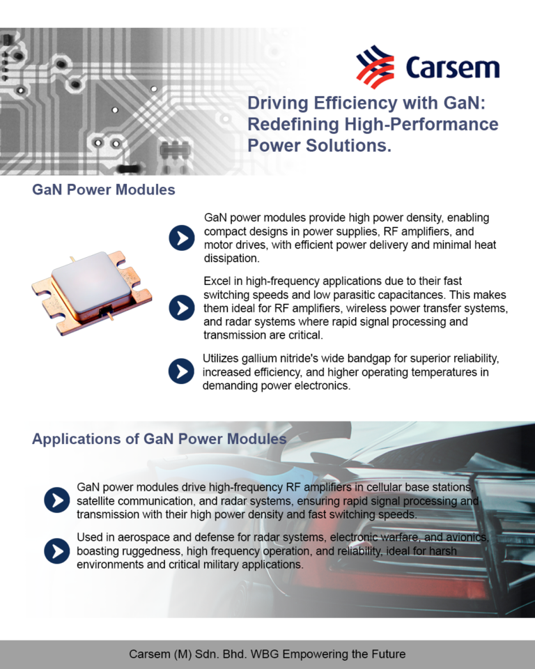 Latest Technology Offerings - Carsem (M) Sdn Bhd