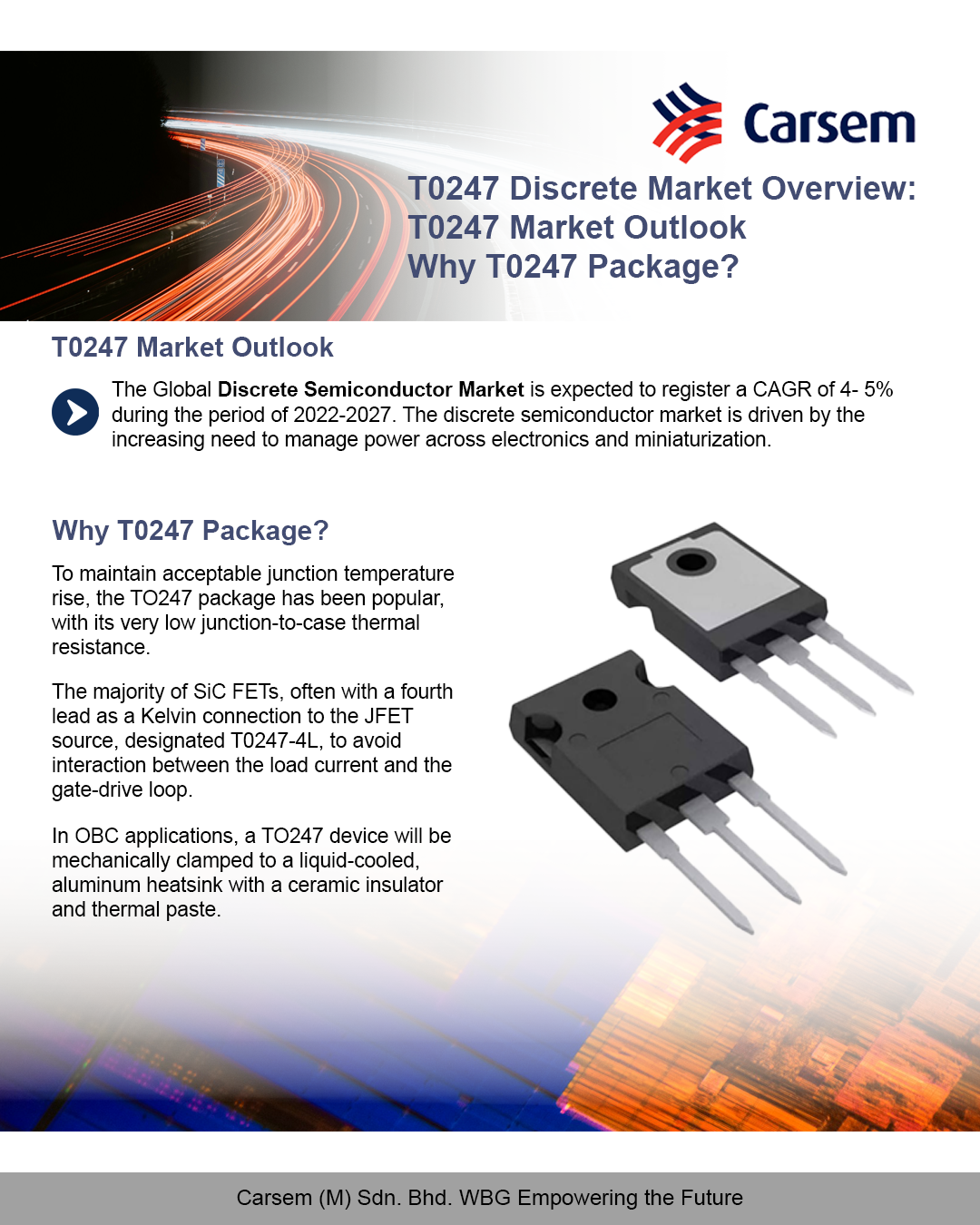 Latest Technology Offerings - Carsem (M) Sdn Bhd